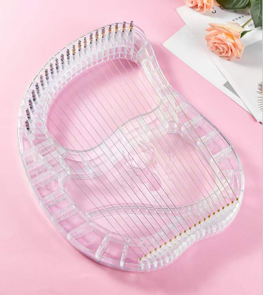 Acrylic Transparent 21-String crystal Lyre Harps | Pures Music