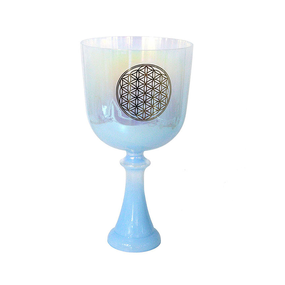 Flower of Life Blue Crystal Chalice Grail For Sound Healing Meditation ...