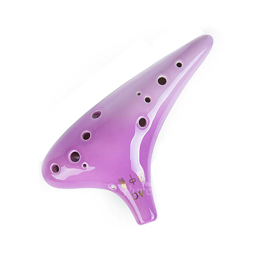 Ice Glaze Elf 12 Hole Ocarina Gradient Color Tenor Alto C Ceramic Ocar ...