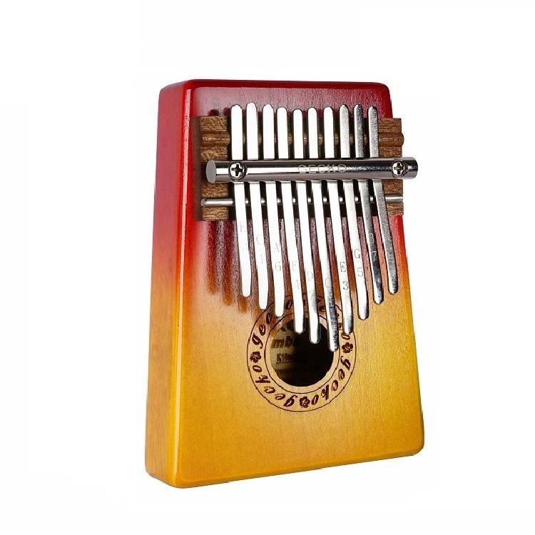 Gecko Mini Kalimba 10 Keys Thumb Piano Sun Color Birch Wood Finger Pia ...