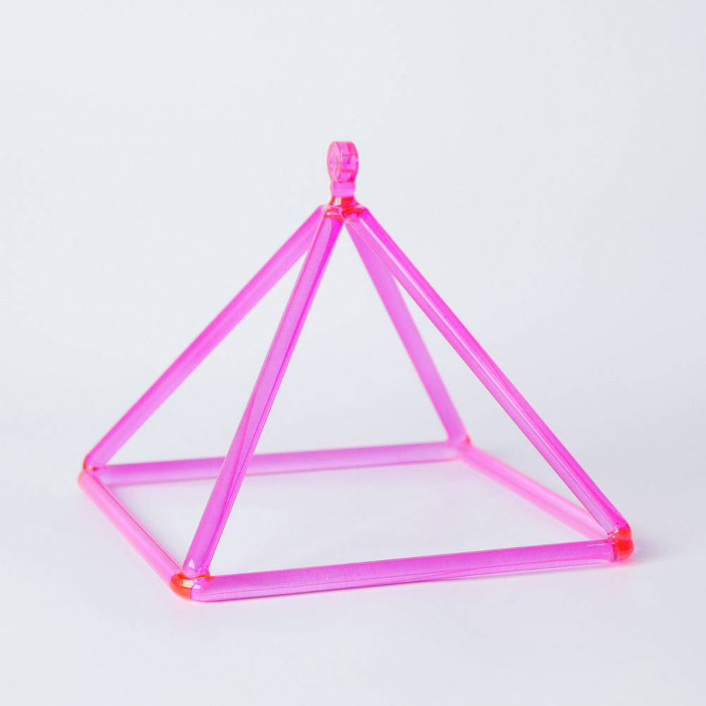 Pink Singing Pyramid Quartz Crystal Triangle Sound Therapy Chakra Medi ...