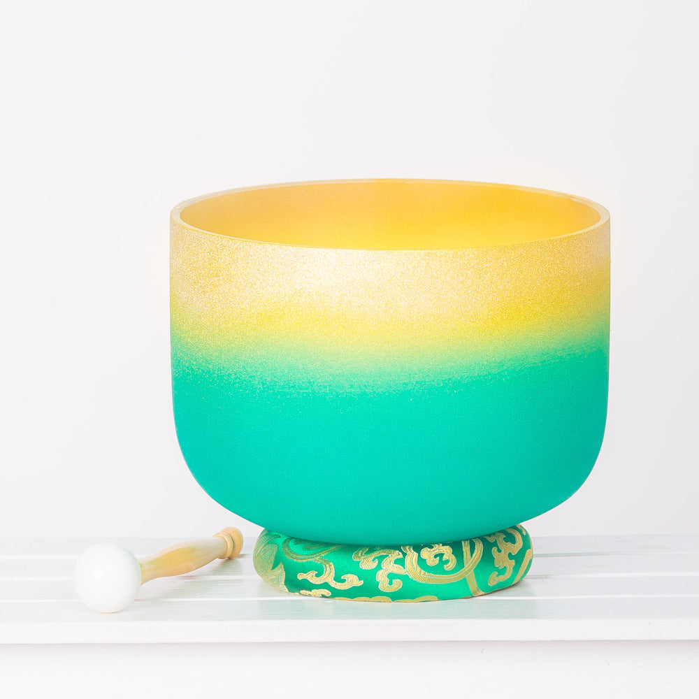 8-12 Inches Crystal Singing Bowl 440/432Hz Gilding 7 Colors Chakra Bow ...