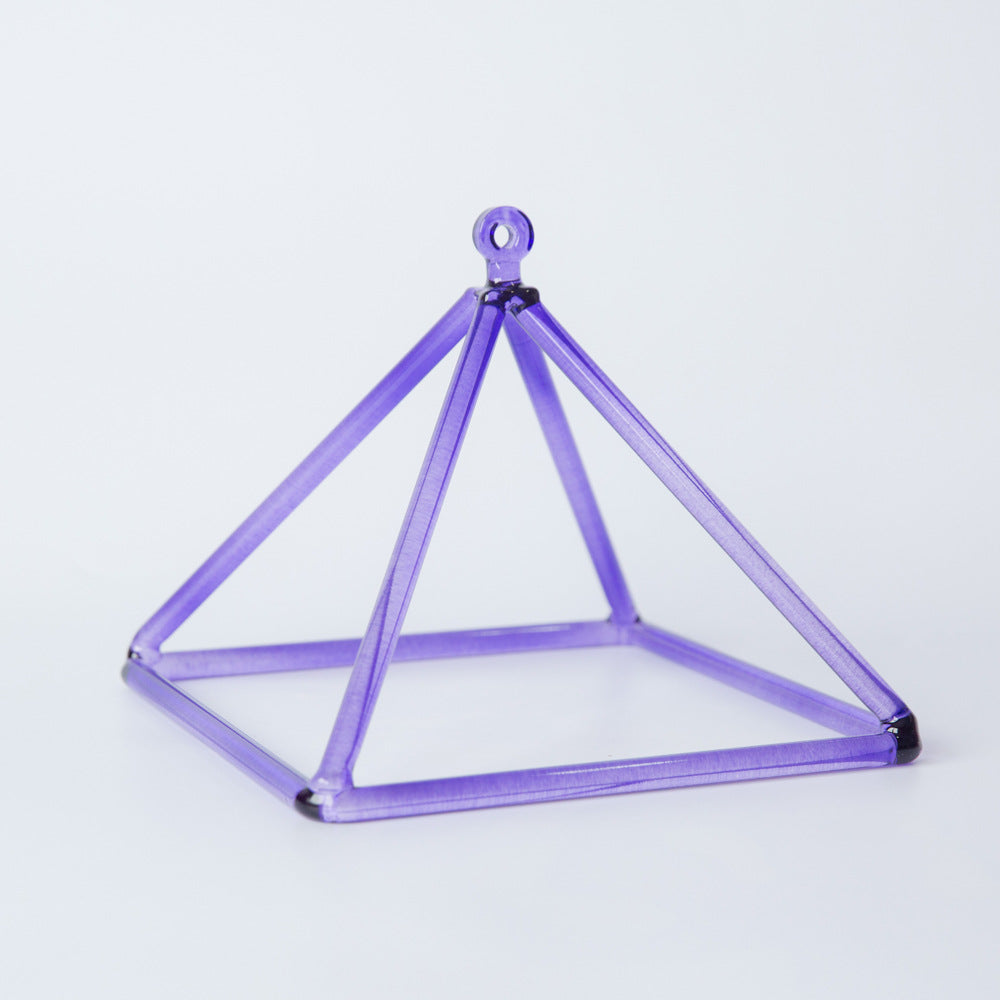 Purple Crystal Pyramid Sound Healing Quartz Singing Triangle Chakra Me ...