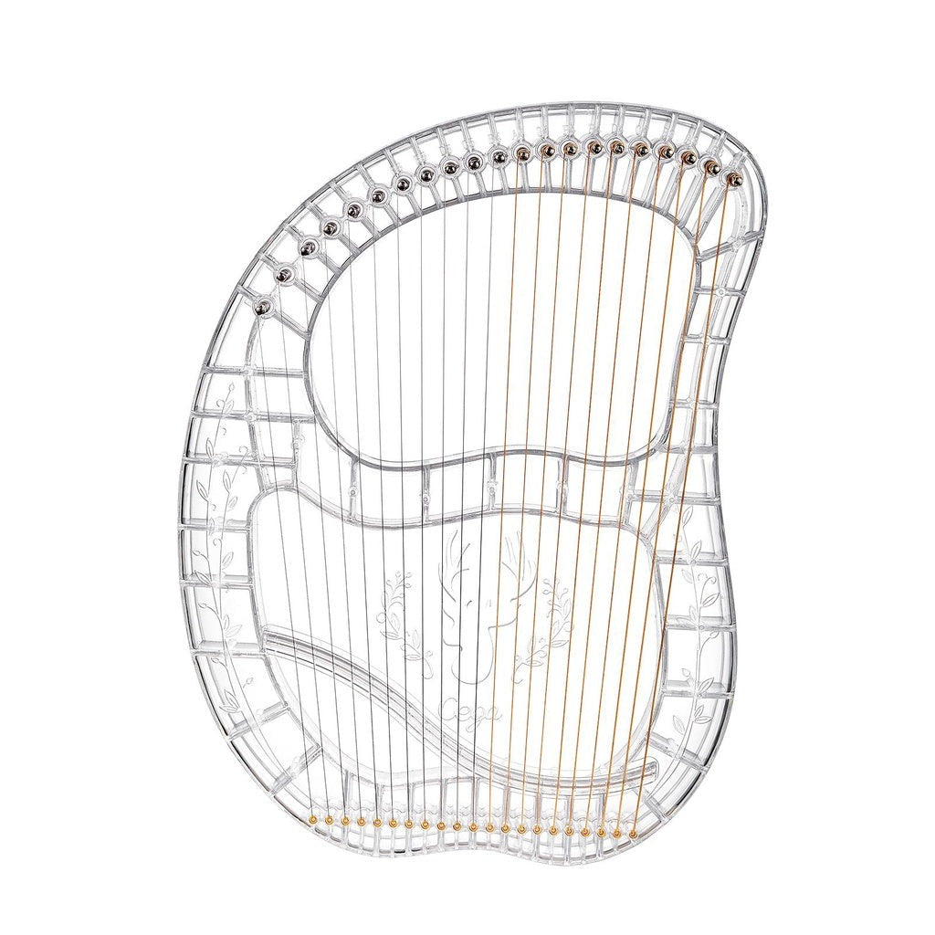 Crystal Transparent Lyre Harp 21-String Note ABS-PC Lyre Instrument ...